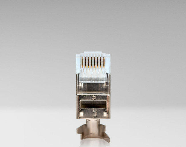 Shielded RJ45 Connector with Crimp Tail for CAT6A Cable, Pack of 100 ...